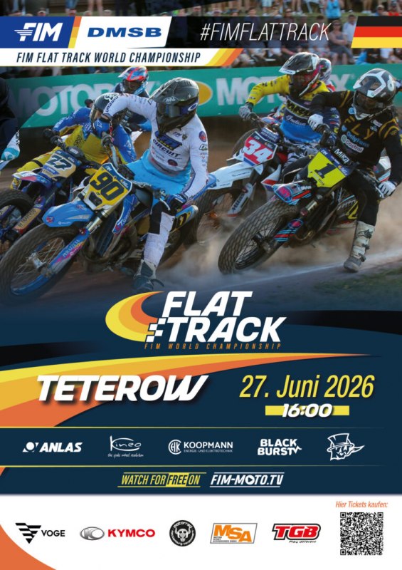 FIM Flat Track World Championchip 2026 in Teterow